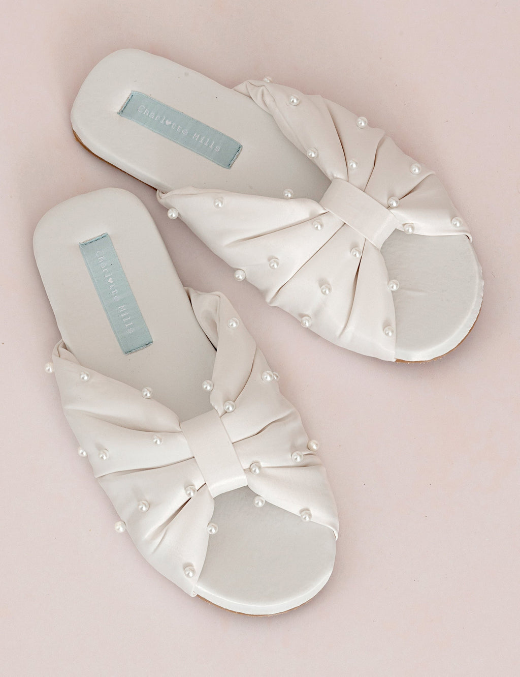 Bridal Slippers | Alice 'Pearl' Wedding Slippers by Charlotte Mills ...
